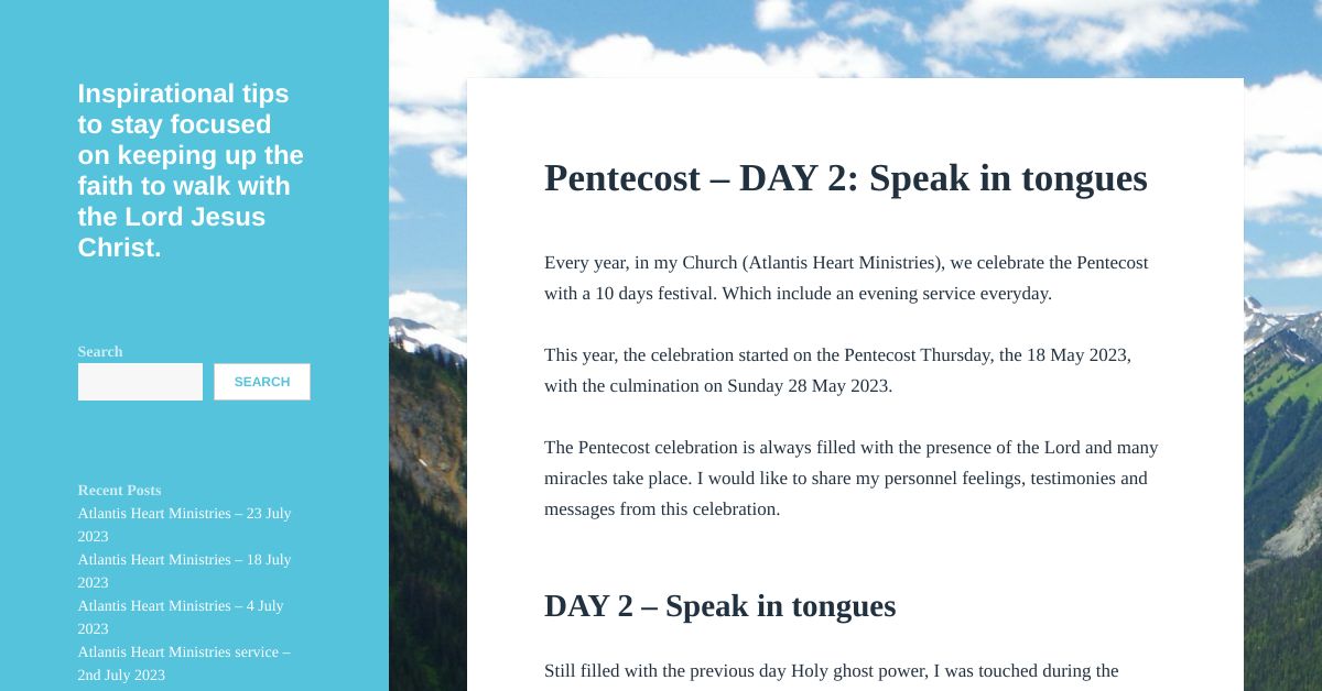 Pentecost – DAY 2: Speak in tongues – Inspirational tips to stay focused on keeping up the faith ...